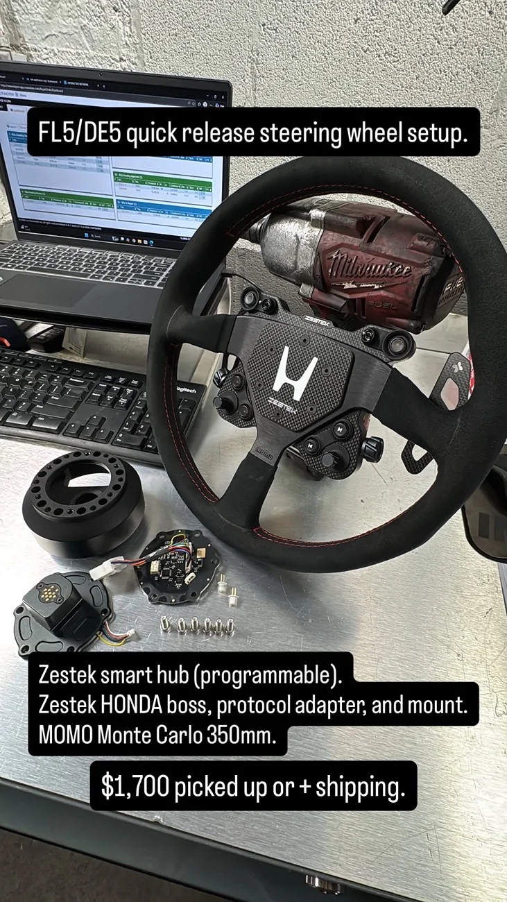 SOLD Quick release steering wheel setup ZESTEK / MOMO - DC/MD/VA ...
